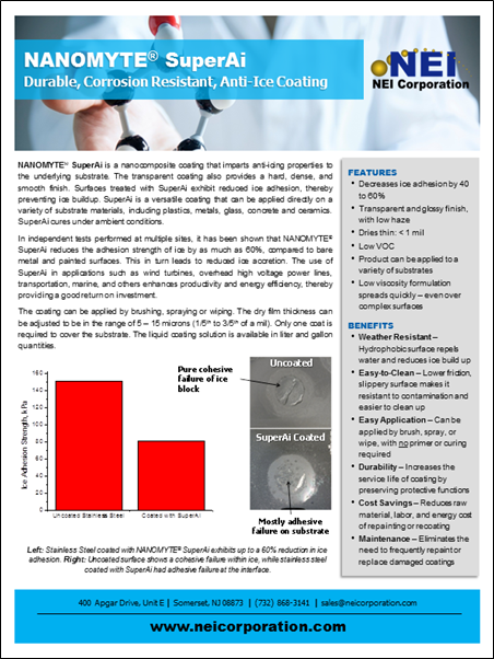 NANOMYTE® Anti-ice Coatings - Hydrophobic & UV Protection | NEI Corporation